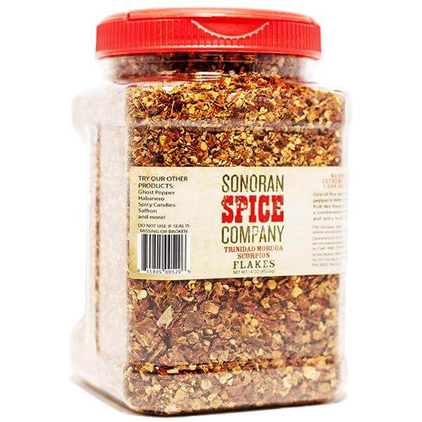 Dried Trinidad Scorpion Pepper Flakes | 100% Pure & Natural - Sonoran Spice